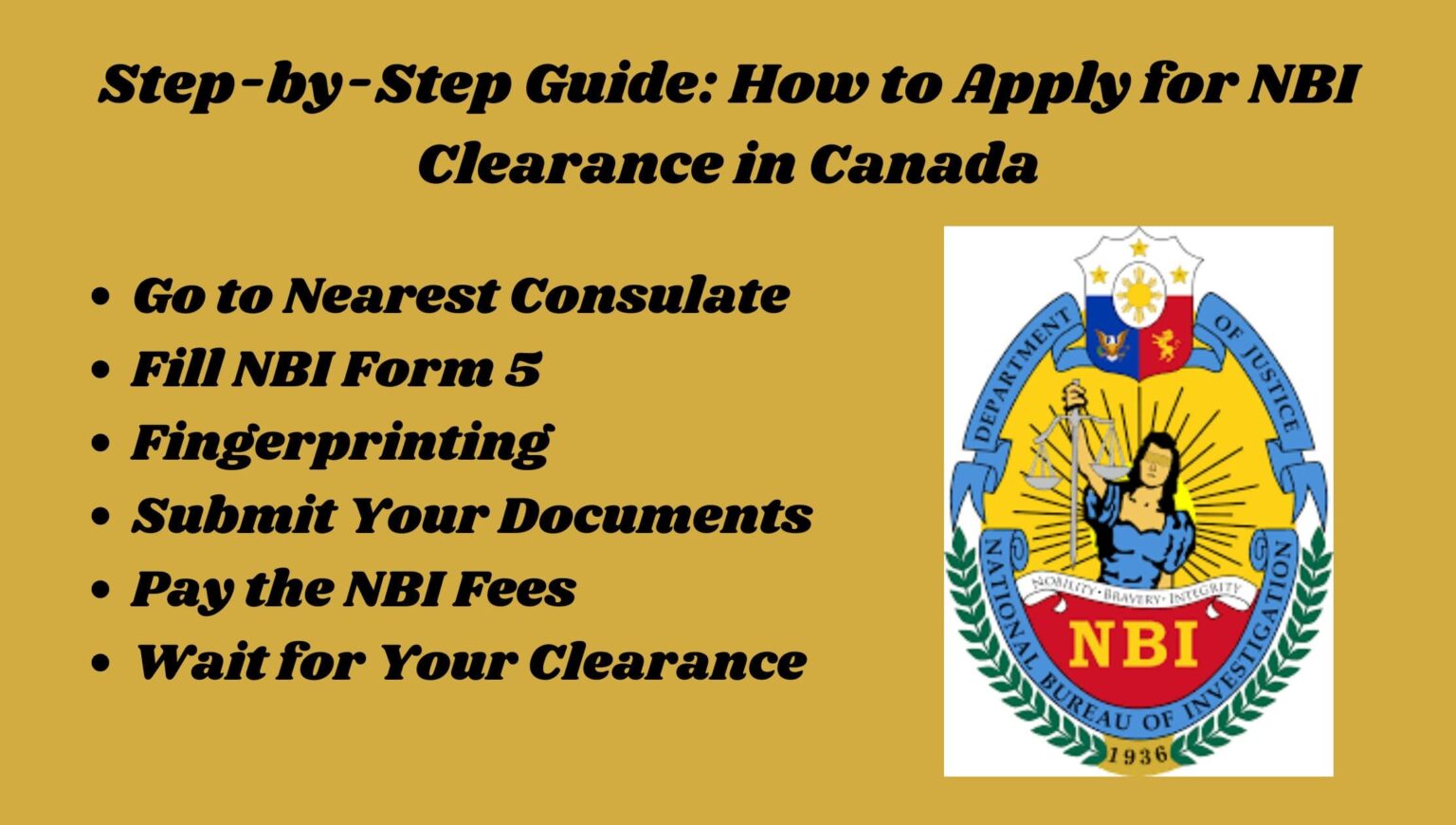 How to Apply for NBI Clearance in Canada?