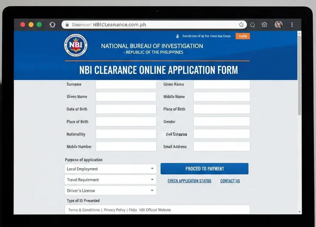 NBI Clearance Application Form Online PDF Download and Print